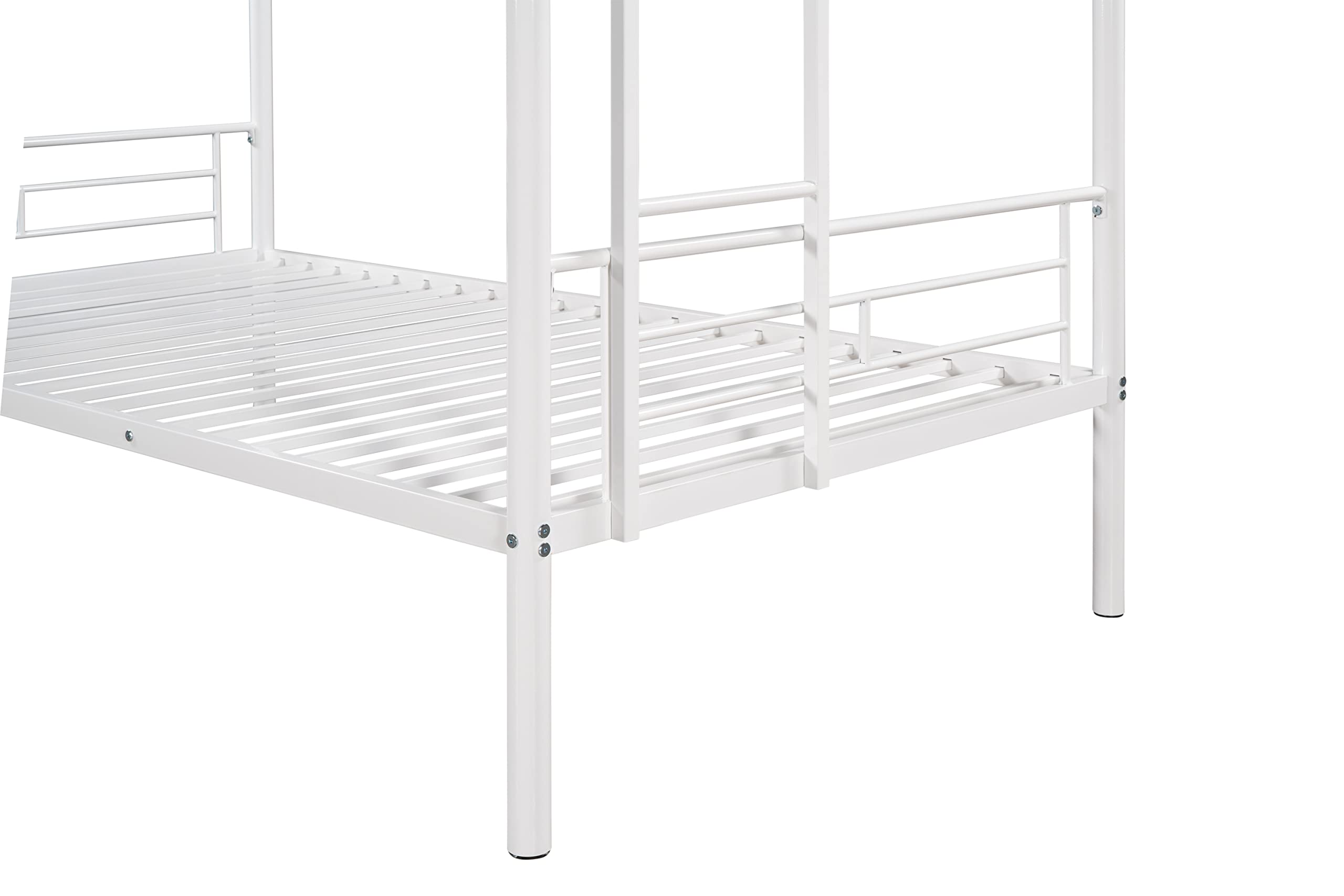 MWrouqfur Twin Over Metal Bunk Bed,Sturdy Heavy Duty Beds with 2 Side Ladders,Space Saving,No Noise,No Box Spring Needed,for Boys Girls Teens Adults