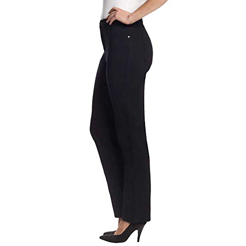 Gloria Vanderbilt womens Classic Amanda High Rise Tapered Jeans, Black, 16 Plus Short