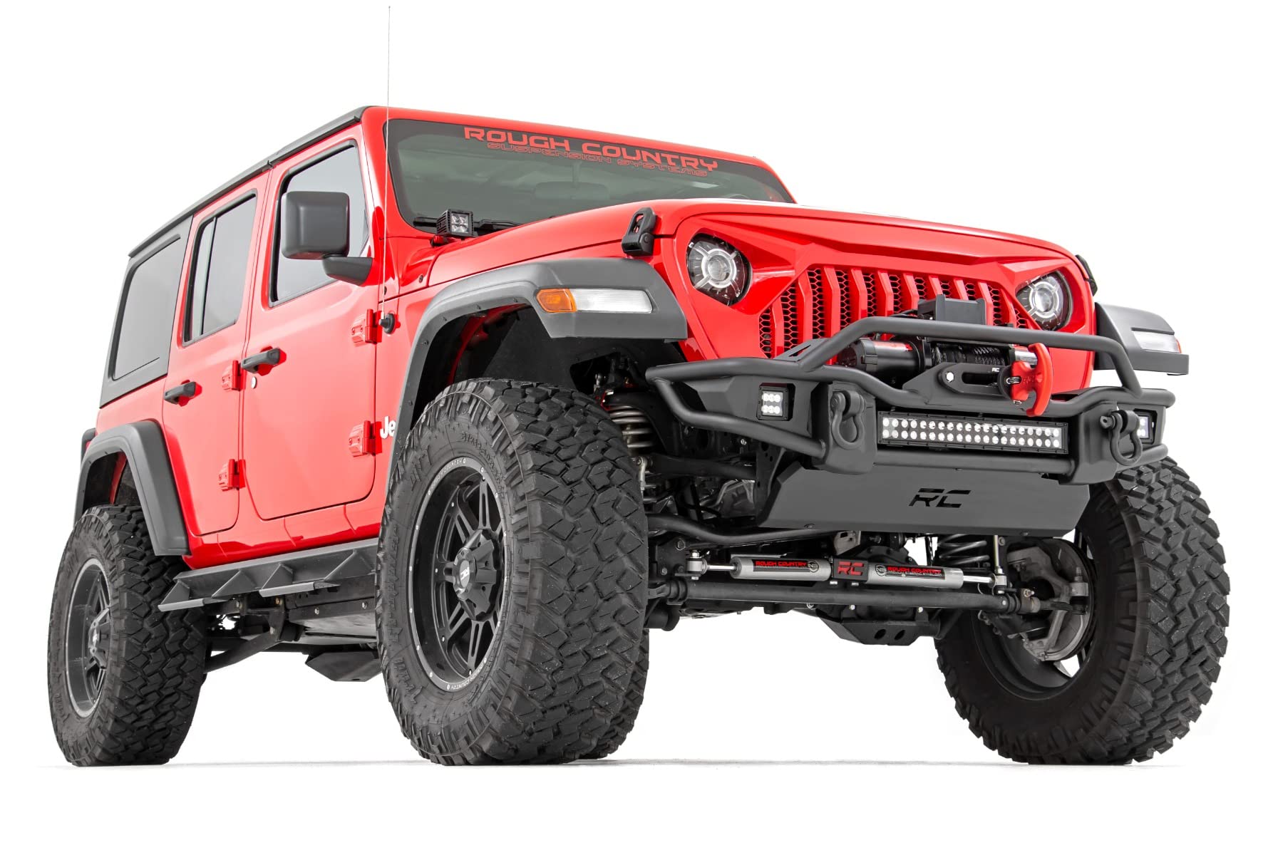 Rough Country Tubular Front Bumper for 07-24 Jeep Gladiator JT/JK & JL - 10647