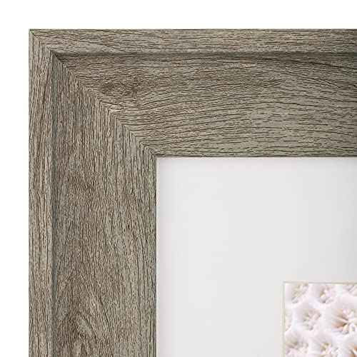 Instapoints 6 Piece Picture Frame Set in Multiple Decorative Art Prints & Hanging Template Gallery Wall Kits, Multi Size, Gray