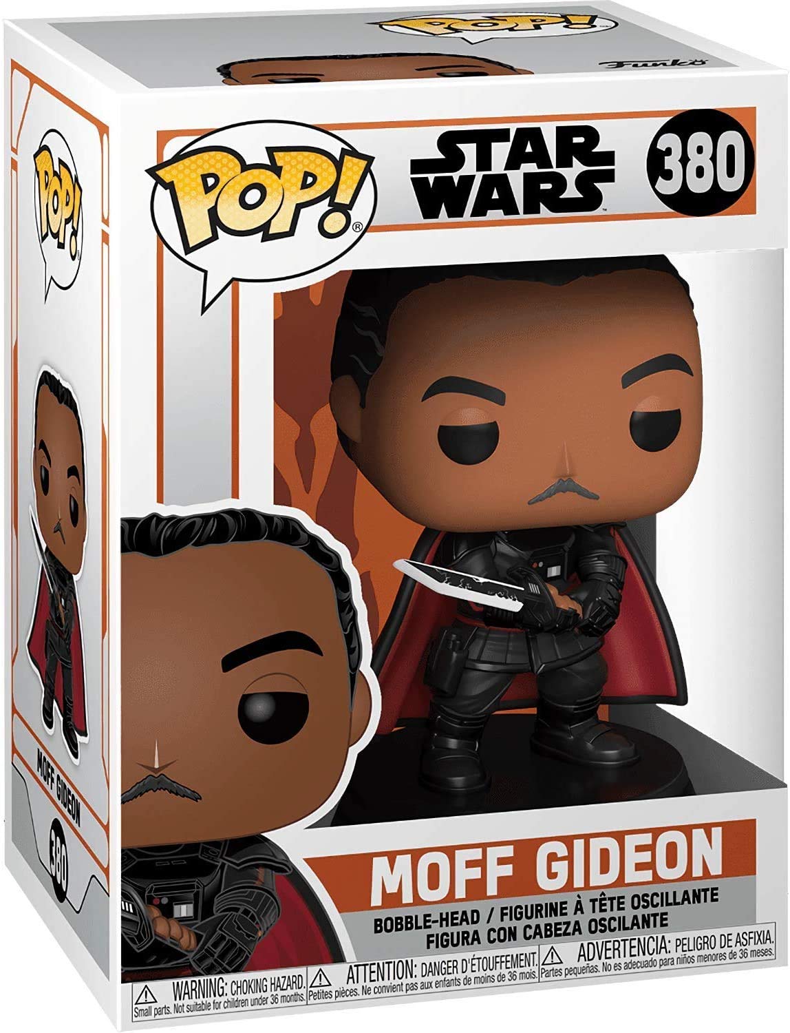 POP Star Wars: The Mandalorian - Moff Gideon with Darksaber Funko Pop! Vinyl Figure (Bundled with Compatible Pop Box Protector Case), Multicolor, 3.75 inches