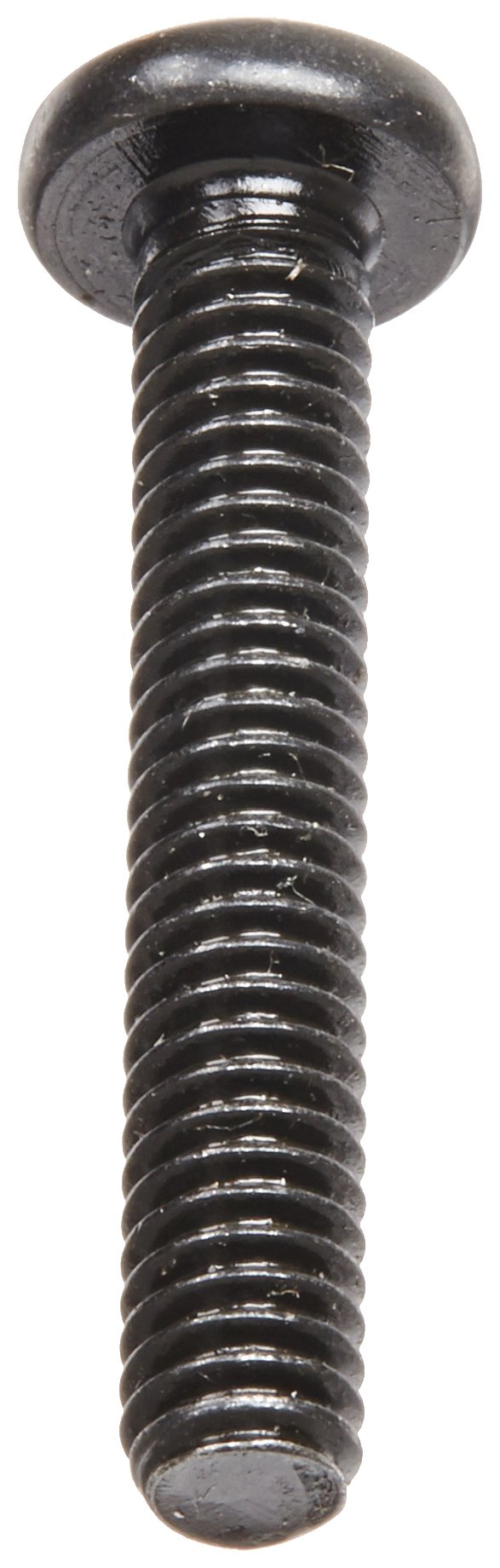 Small Parts Steel Pan Head Machine Screw, Black Oxide Finish, Meets ASME B18.6.3, #2 Phillips Drive, #8-32 Thread Size, 1" Length, Fully Threaded, Import (Pack of 100)