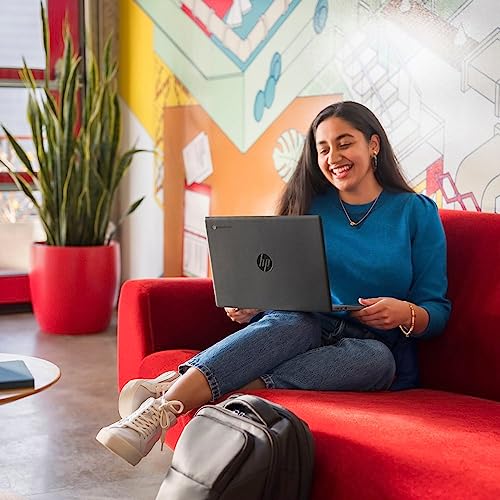 HP Newest 14" HD Chromebook Laptop for Students, Intel Quad-Core N4120(> N4020), 4GB RAM, 64GB eMMC, WiFi, Webcam, HDMI, USB-A&C, 14 Hours Battery Life, Zoom, Chrome OS, CUE Accessories