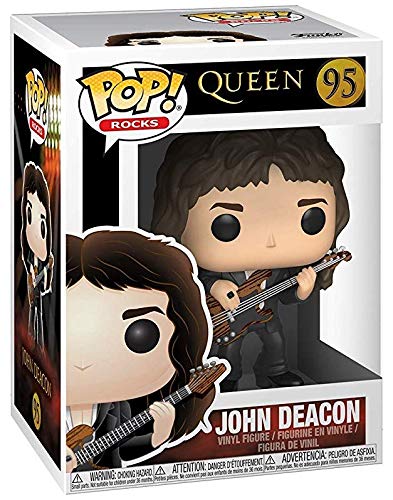POP Queen - John Deacon Funko Pop Vinyl Figure (Bundled with Compatible Pop Box Protector Case), Multicolored, 3.75 inches