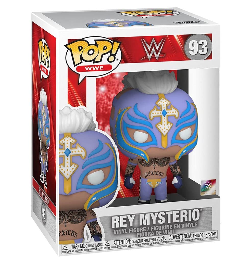 POP WWE: Rey Mysterio Funko Pop! Vinyl Figure (Bundled with Compatible Pop Box Protector Case) Multicolored 3.75 inches