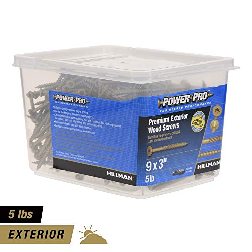 Power Pro Premium Exterior Wood Screws (#9 x 3") - 5lb Box