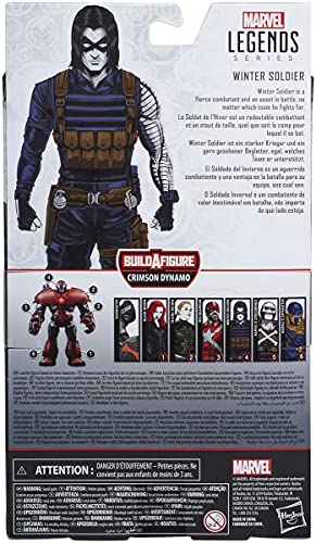 Marvel Hasbro Black Widow Legends Series 6-inch Collectible Winter Soldier Action Figure Toy, Premium Design, 2 Accessories, Ages 4 and Up