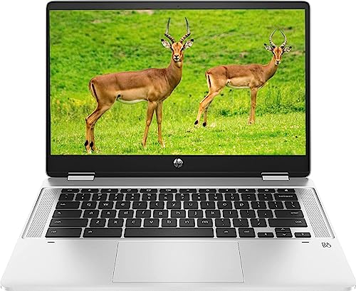 HP Premium Convertible 2-in-1 Chromebook, 14" HD IPS Touchscreen, Intel Celeron N Processor up to 2.78GHz, 4GB Ram, 64GB SSD, Super-Fast WiFi, Chrome OS, Arctic Silver Color (Renewed)