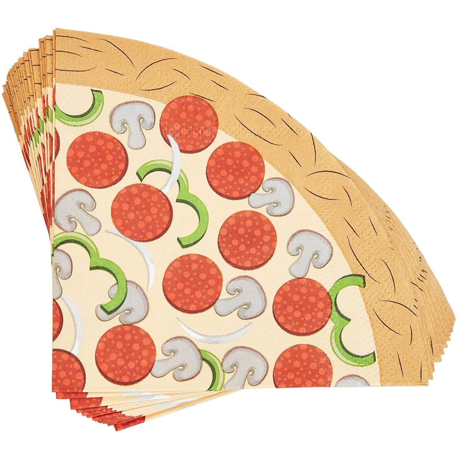 BLUE PANDA Pizza Party Supplies Kit, Includes Plates, Napkins and Cups (Serves 24 Guests)
