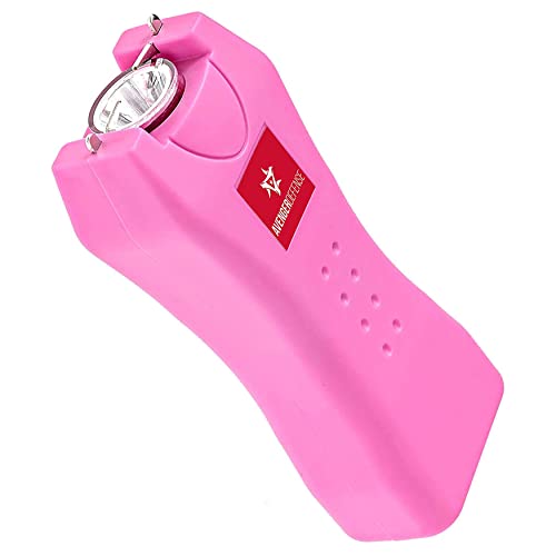 Avenger Defense Portable Stun Gun Mini for Women - Rechargeable Self Defense Flashlight Device (Orchid Pink, Plastic)