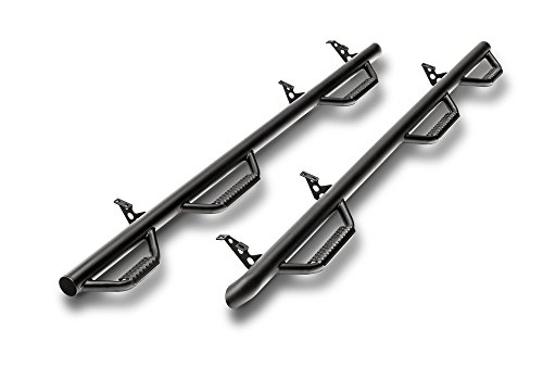 N-Fab Nerf Steps | Textured Black, Wheel-to-Wheel w/ Bed Access | D06110CC-6-TX | Fits 2006-2009 Dodge RAM 1500 / 2500 / 3500 Mega Cab 6.4' Standard Bed, SRW / DRW Gas / Diesel