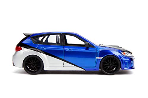 Jada Toys Rubber Tires 1:24 Fast & Furious - Brian's Subaru Impreza WRX STI, Blue (99514)