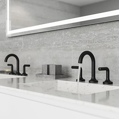 Pfister Zeelan Bathroom Sink Faucet, 8-Inch Widespread, 2-Handle, 3-Hole, Matte Black Finish, LF049ZLB