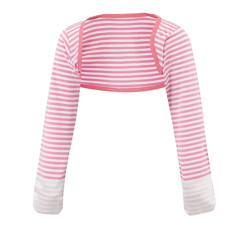 ScratchSleeves | Little Girls' Stay-On Scratch Mitts | Stripes | Pink and Cream | 2-3y