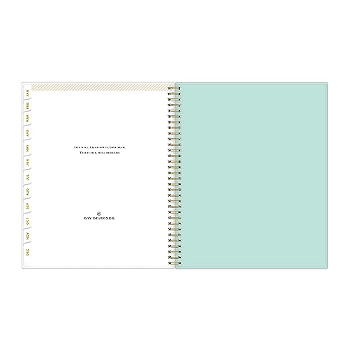 Blue Sky Day Designer 2024 Weekly and Monthly Planner, 8.5" x 11", Frosted Cover, Wirebound, Secret Garden Mint (140101-24)