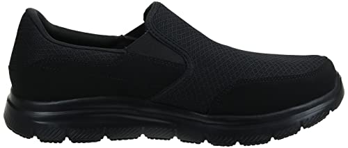 Skechers Men's Black Flex Advantage Slip Resistant Mcallen Slip On - 9.5 D(M) US