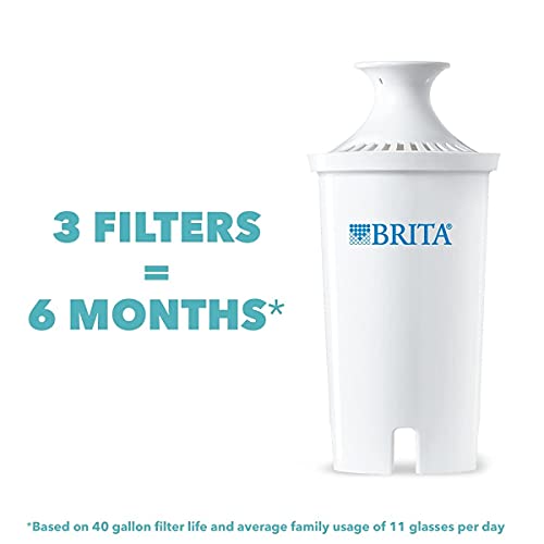 Brita Standard Water Filter, Standard Replacement Filters for Pitchers and Dispensers, BPA Free - 3 Count