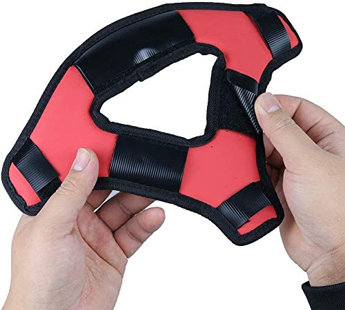 MASiKEN Professional Head Strap Pad for Oculus Quest 2 and Quest Headband Replacement Accessories, Comfortable PU Leather Head Cushion & Reduce Head Pressure (Red)