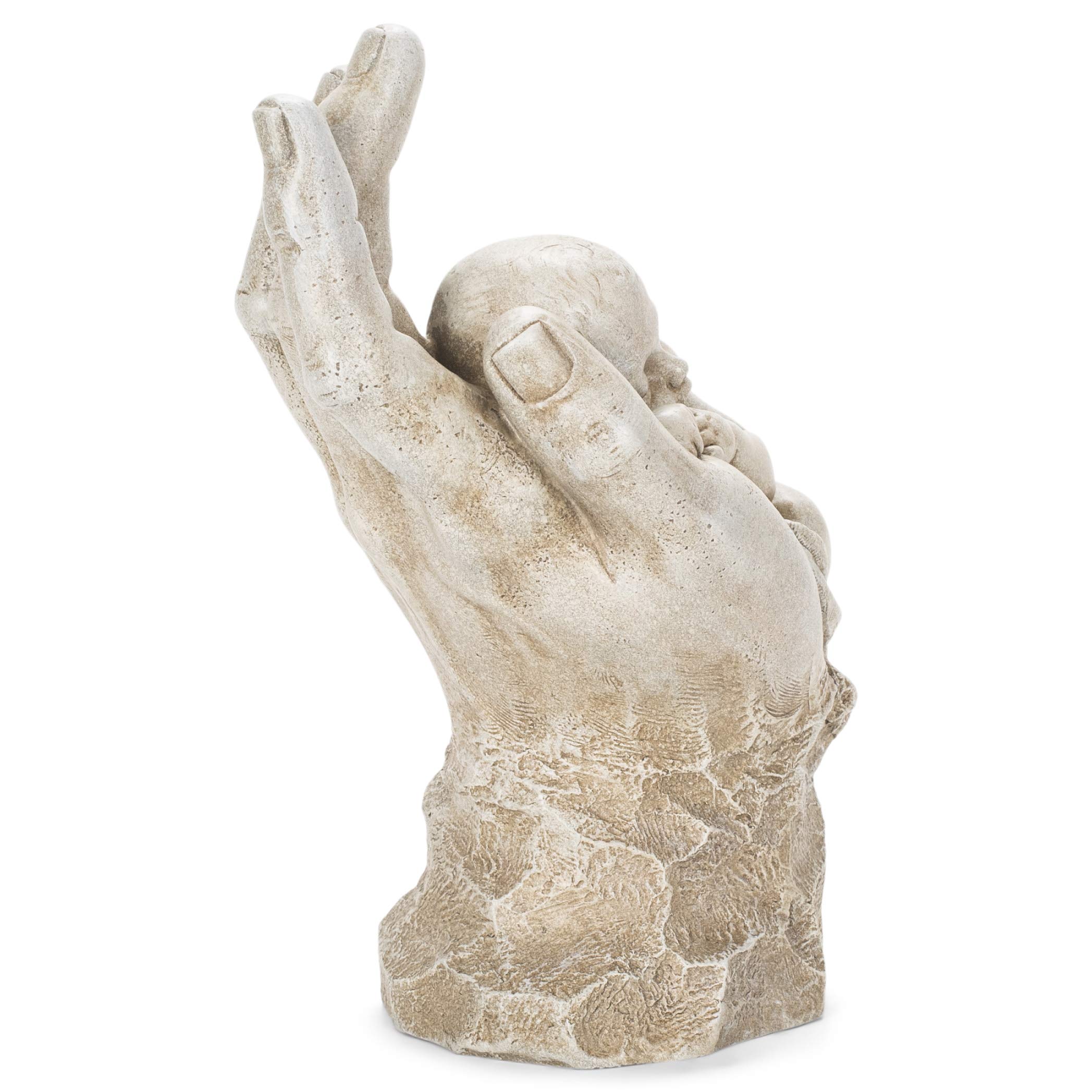 Joseph's Studio by Roman Inc., in The Palm of HIS Hand, Garden Collection, Religious Statue, Holy Family, Memorial, Angel, Patron Saint, Garden Décor (11x5x7)
