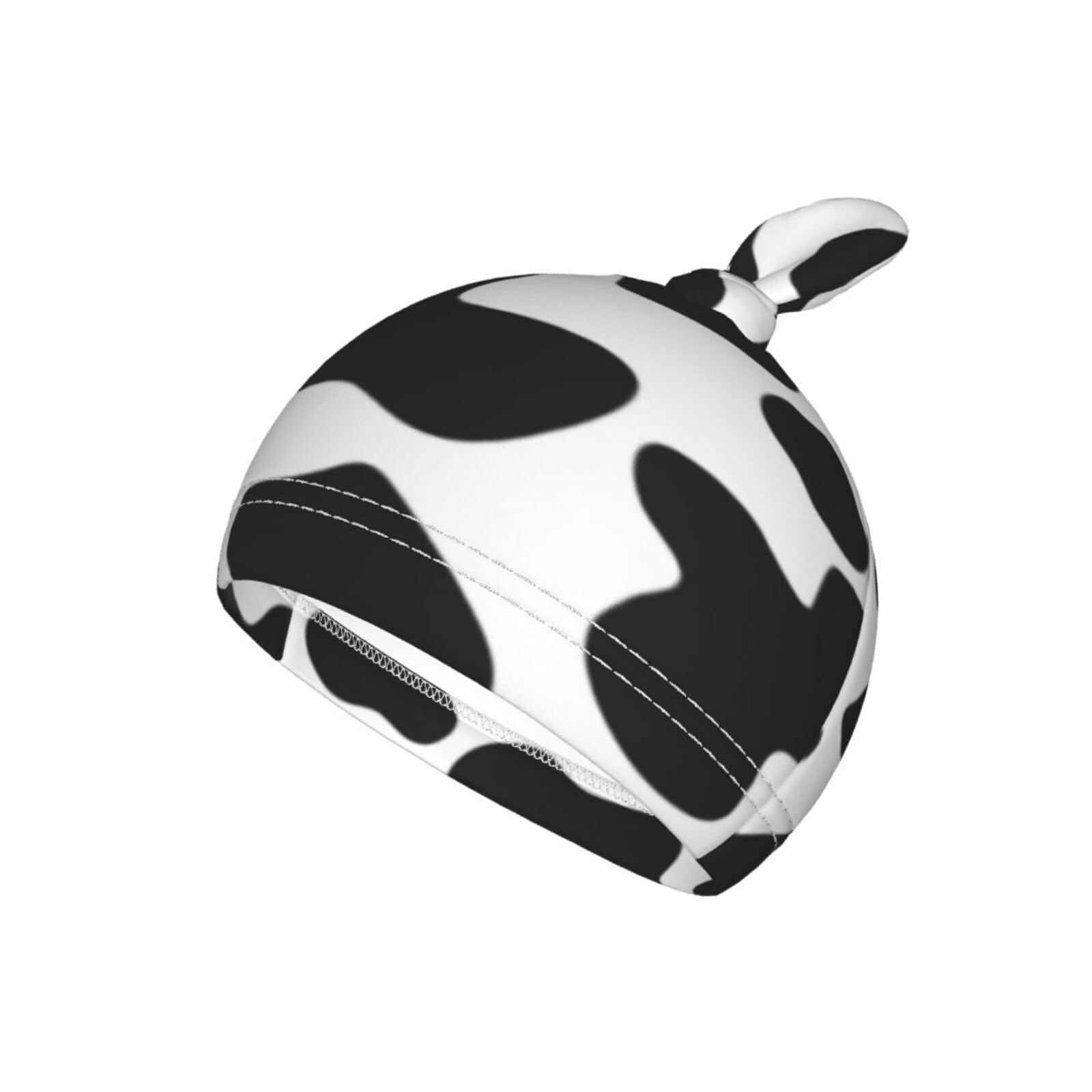 Black and White Cow Print Baby Stuff Swaddle Blanket Hat Set,Soft and Stretchy Infant Receiving Blanket for Newborn, Swaddle Sack Wrap for Boy/Girl