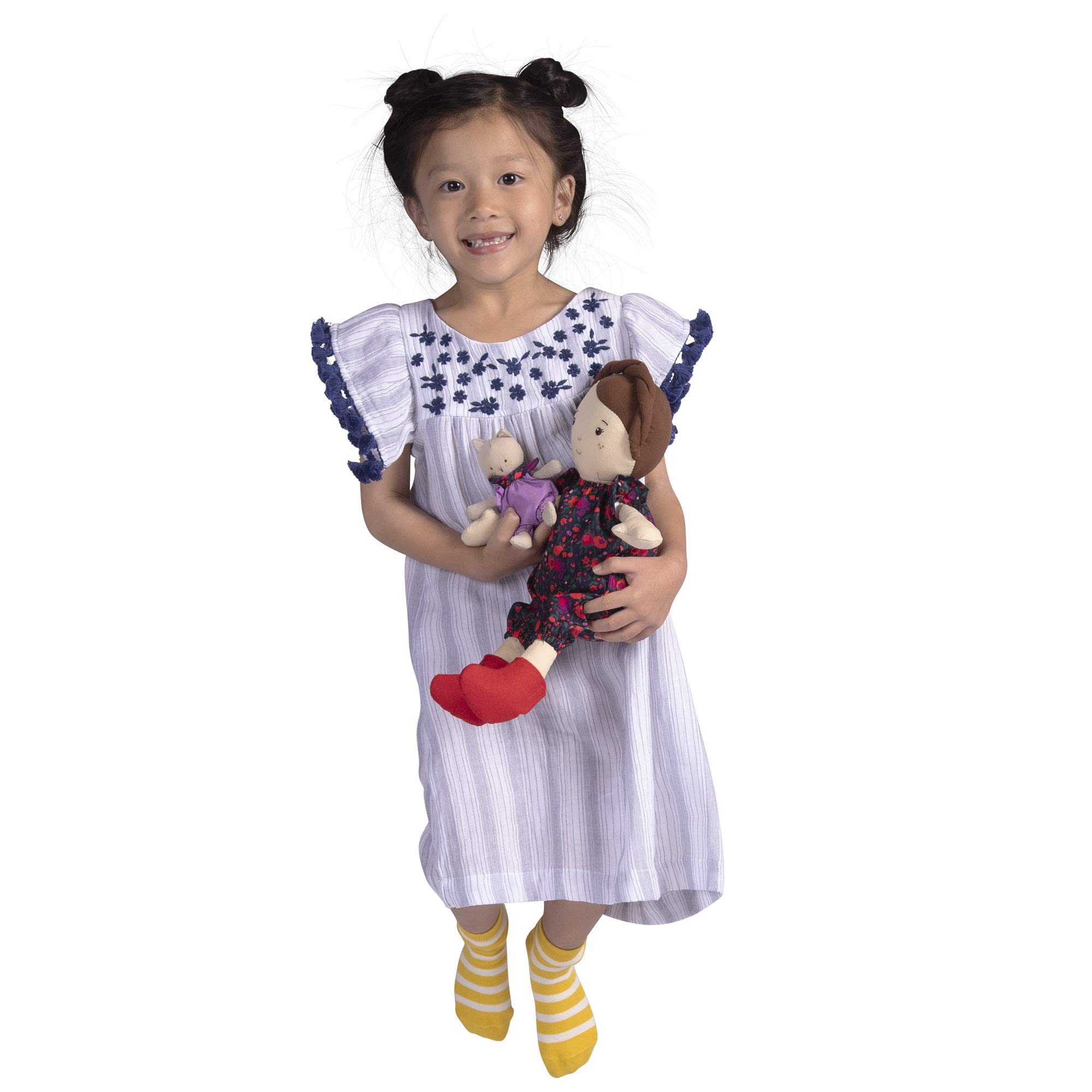 Manhattan Toy Playdate Friends Freddie Machine Washable and Dryer Safe 14 Inch Doll with Companion Stuffed Animal