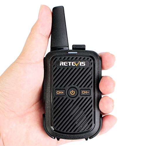 Retevis RT15 Rechargeable Walkie Talkies for Adults,Portable FRS Two-Way Radios Mini,VOX Lock USB Charging,for Outdoor Camping,Family Travel(1 Pack)