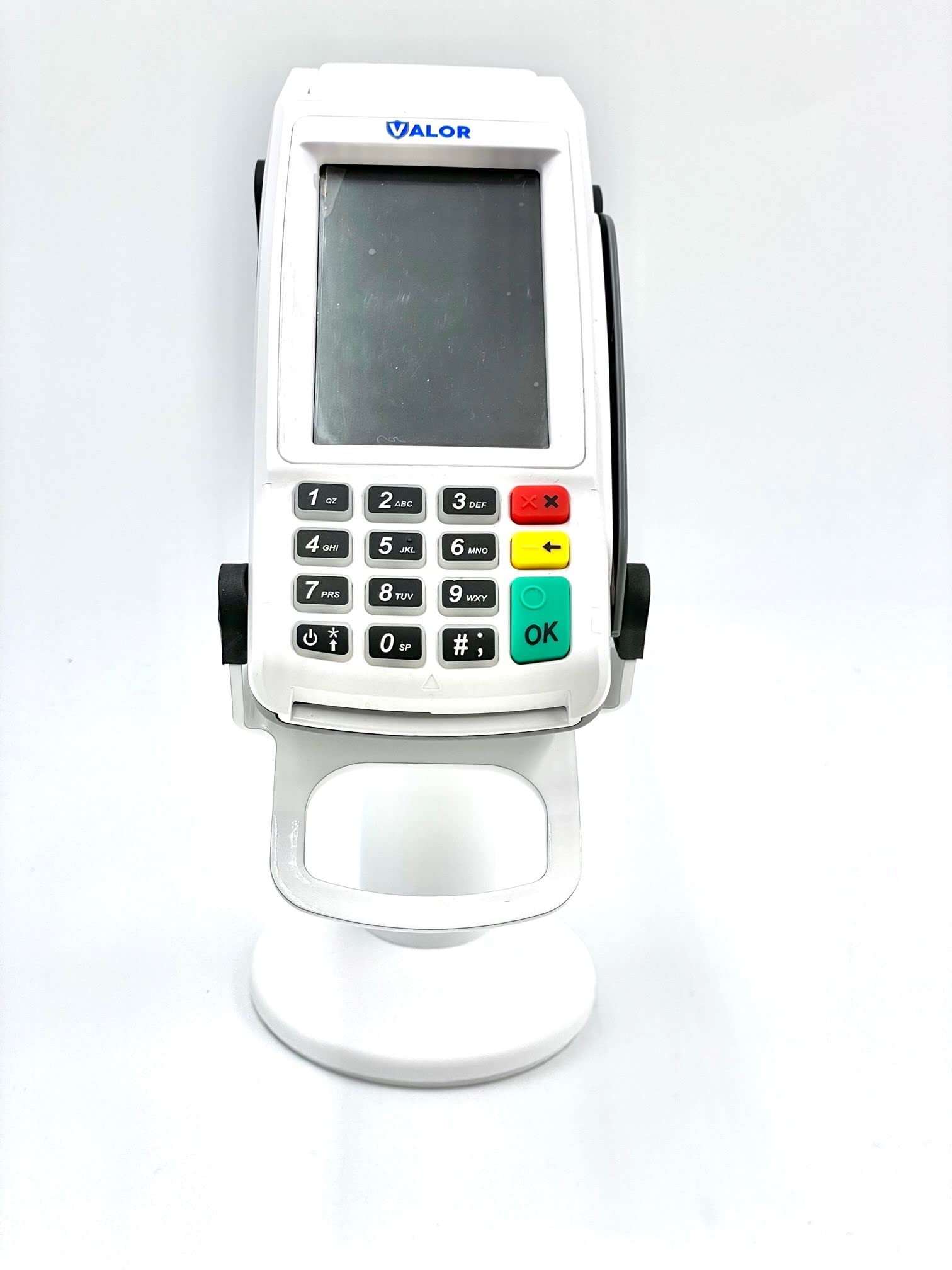 Discount Credit Card Supply DCCStands Valor Paytech VL100 7" Swivel and Tilt Terminal Stand, Screw-in and Adhesive, White…