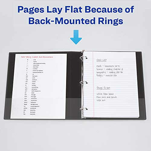 Avery Durable View 3 Ring Binder, 3 Inch Slant Rings, 6 Black Binders (17041)