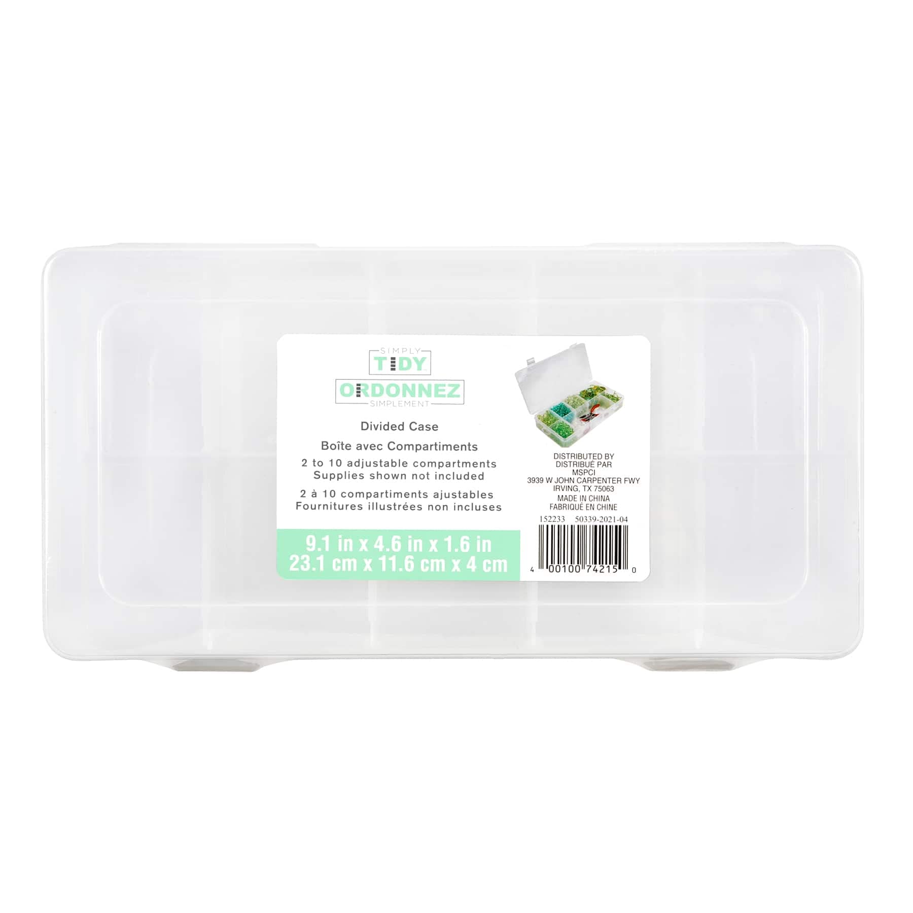 Simply Tidy 6 Pack: Bead Storage Box with Adjustable Compartments by Bead Landing™