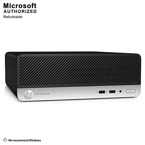 HP ProDesk 400 G5 SFF High Performance Business Desktop Computer, Intel Six Core i5-8500 up to 4.1GHz, 16G DDR4, 256G SSD, WiFi, BT, 4K Support, DP, VGA, Windows 10 Pro 64 En/Sp/Fr(Renewed)
