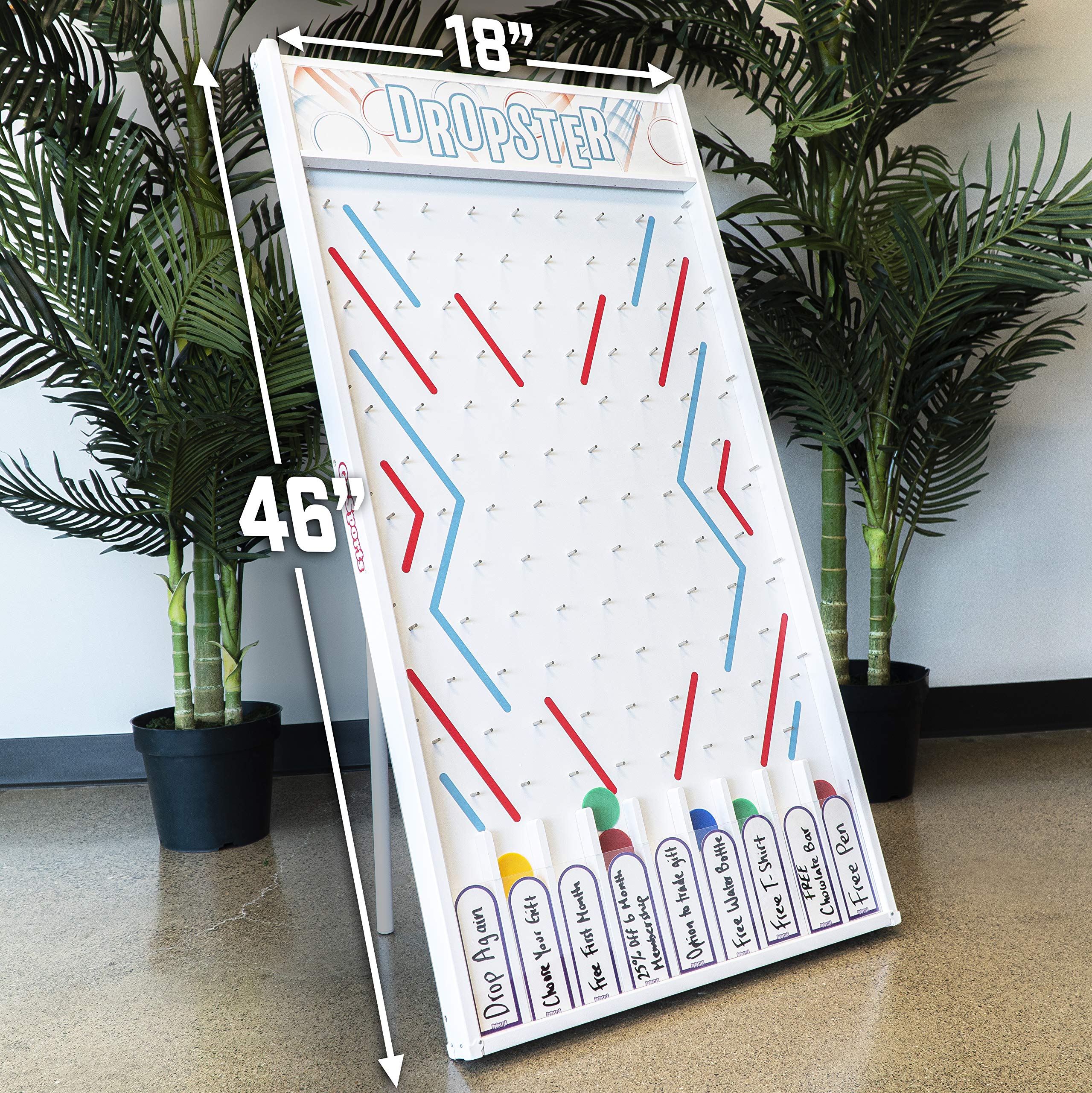 GoSports DROPSTER Prize Drop Game with Customizable Slots - Game Show Style Coin Drop - Great for Trade Show Prizes, Educational Trivia, Party Games & More