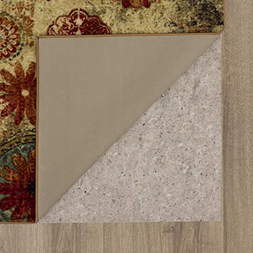 Mohawk Home Caravan Ornamental Floral Medallion 2' x 8' Area Rug - Orange - Perfect for Living Room, Dining Room, Office