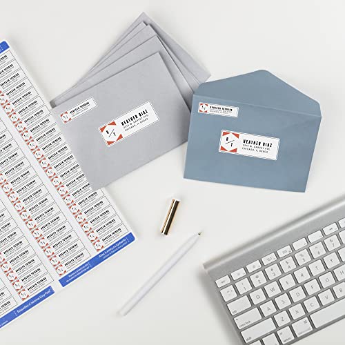 Avery Mailing Address Labels, Inkjet Printers, 10,000 Labels, 1/2 x 1-3/4, Permanent Adhesive, Easy Peel (5 Packs 8167)