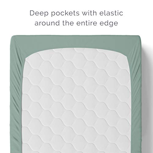 Natemia Fitted Crib Sheet - 100% Organic Cotton - 28 X 52 for Standard Crib and Toddler Mattresses - Silky Soft and Hypoallergenic