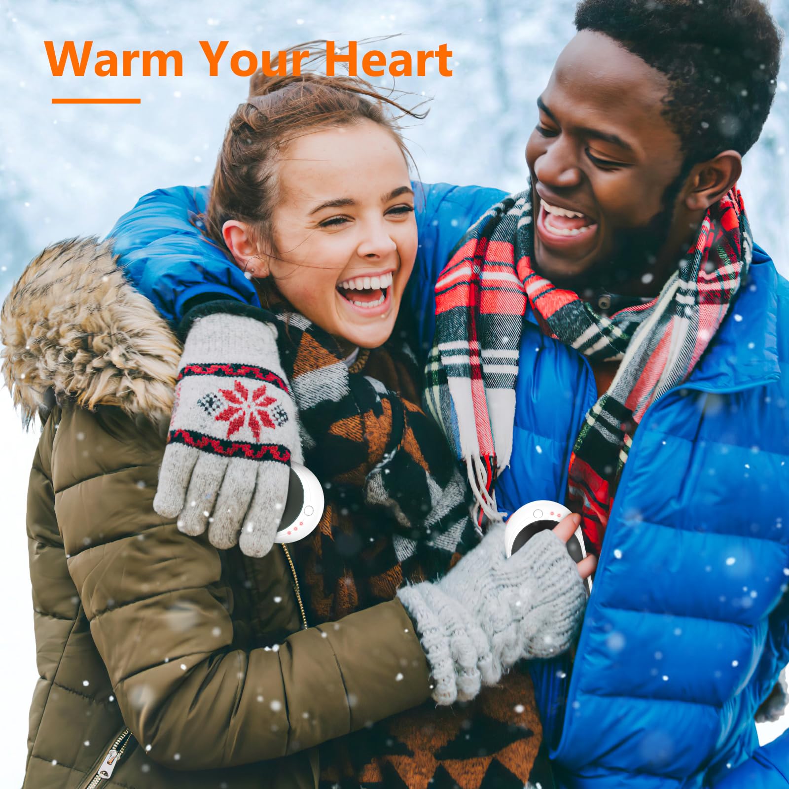 BESKAR Rechargeable Hand Warmer, 5200mAh Electric Handwarmer with 8Hrs Long Lasting Heating, Double-Sided Heating & USB Quick Charge, Portable Pocket Hand Warmer & Powerbank for Outdoor, Raynauds
