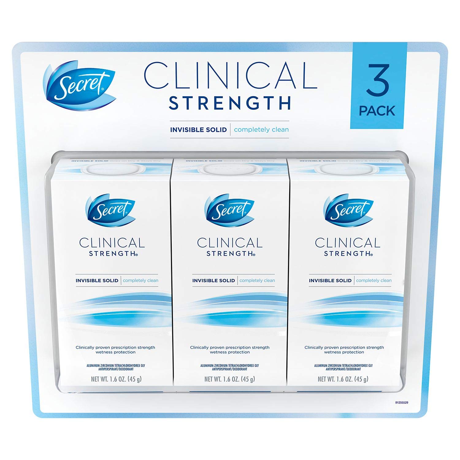 Secret Clinical Completely Clean deodorant,1.6oz 3pack