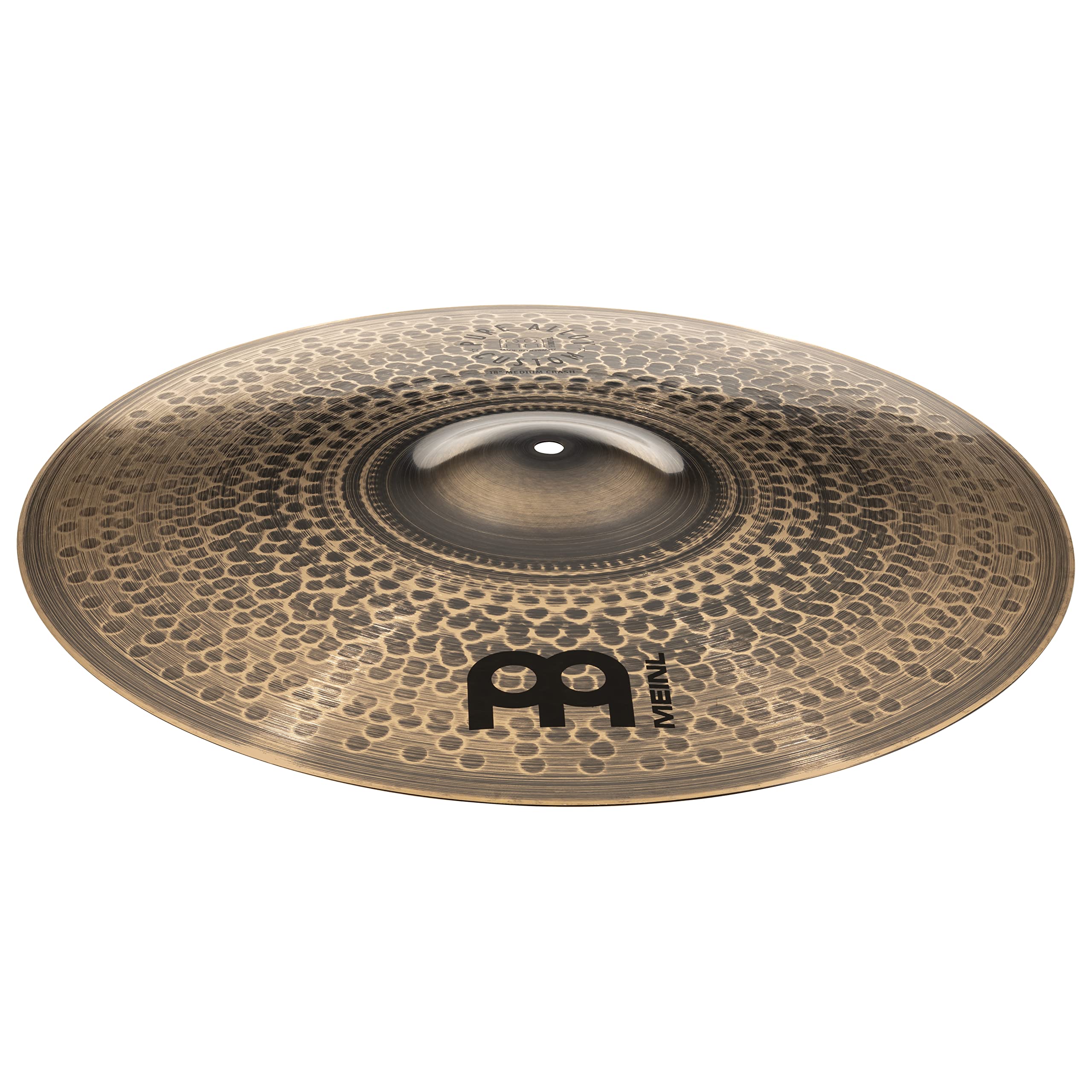 Meinl Cymbals Pure Alloy Custom 18" Medium Crash Cymbal β Made in Germany β Smoked Bronze Finish, 2-Year Warranty (PAC18MC)