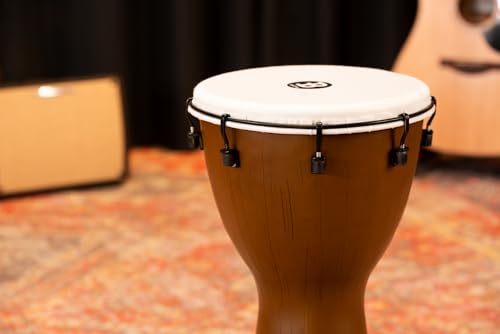 Meinl Percussion Djembe Hand Drum Circle Instrument with Synthetic Shell and Head, Alpine Series — NOT Made in China — Easy Tuning, 2-Year Warranty (ADJ12-BW)