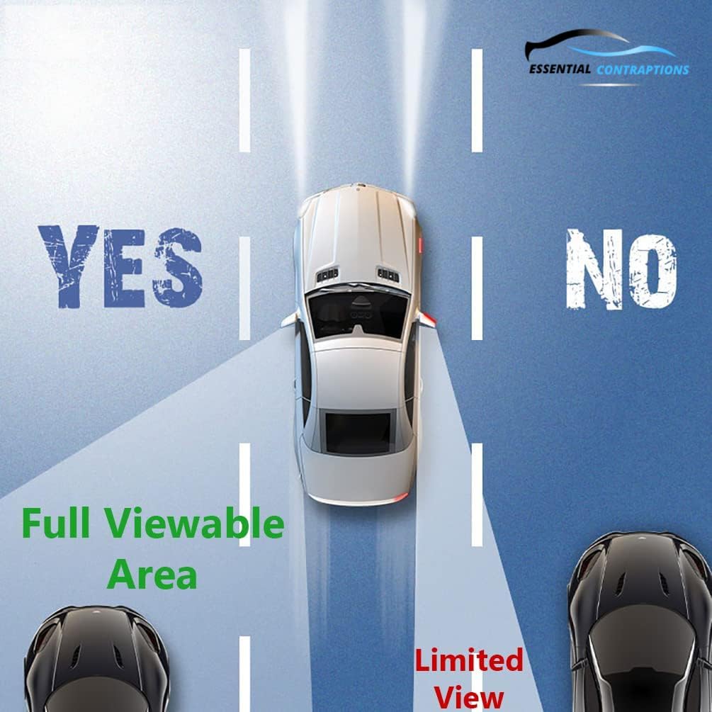 Blind Spot Car Mirror 2 Pack-2 Inch Round Rear View Convex Mirrors for Cars/SUVs/Motorcycles/Trucks/Trailers/Snowmobiles/Bicycles/RVs/Boats/Golf Carts with Rust Resistant Frame-HD Real Glass