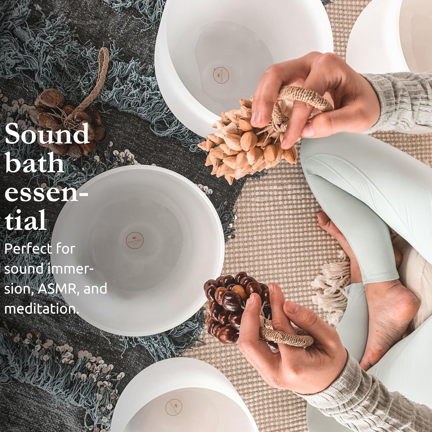 Meinl Sonic Energy Seed Shell Shaker Percussion Instrument — Nature Sounds for Meditation, ASMR, Sound Therapy, Yoga