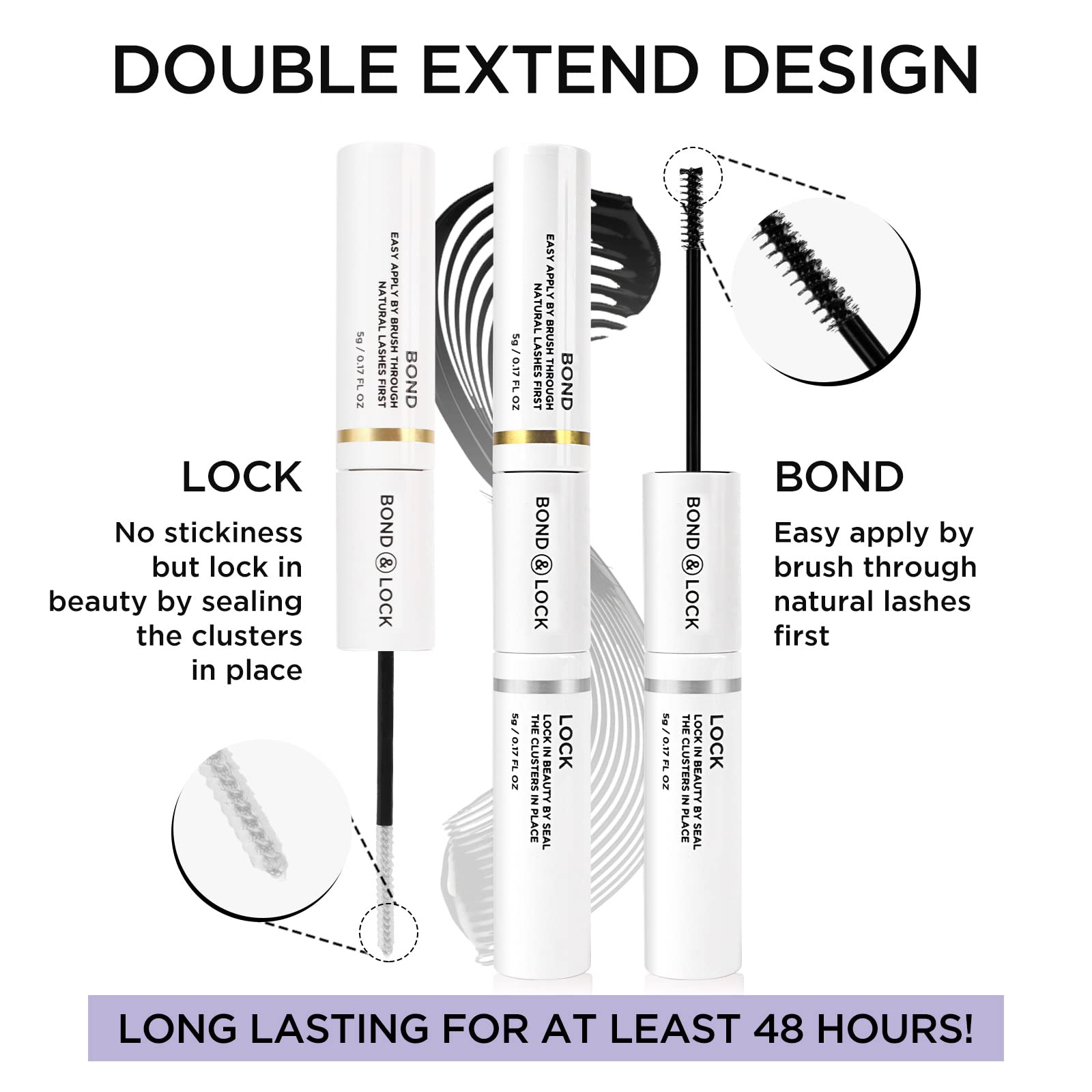 BEYELIAN Eyelash Glue, Lash Glue, Clear False Eyelash Glue, Suitable for Sensitive Eyes, Latex Free,Waterproof, Strong Hold,5g