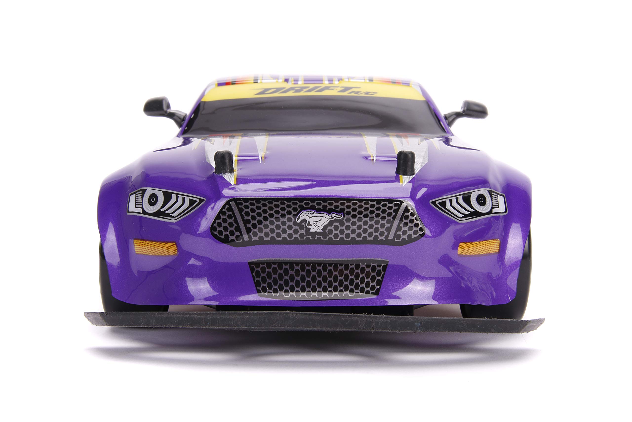 Jada Toys Big Time Muscle Drift 1:10 Scale RC, 2019 Ford Mustang - Wide Body, Black