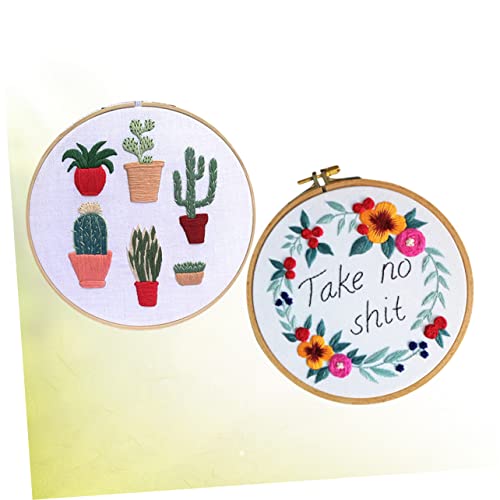BETOOKY 1 Set Starter Punch Needle Kit Piecing Thread Cross Painting Cross Stitching Thread Cross Starter Kit Ornament Kits Cross Stitching Material Kit Embroidery White Child Household
