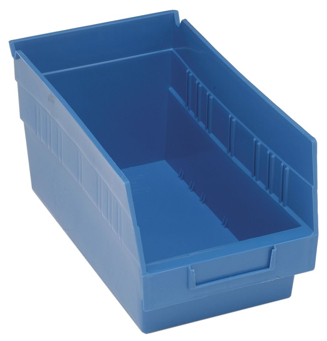 Quantum QSB802BL Store-MAX Shelf Bin, 11-5/8" Length x 6-5/8" Width x 8" Height, Blue, Pack of 30