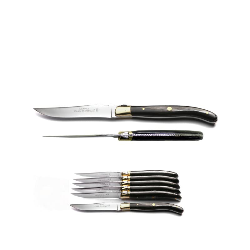 black horn handle knife, made in France
