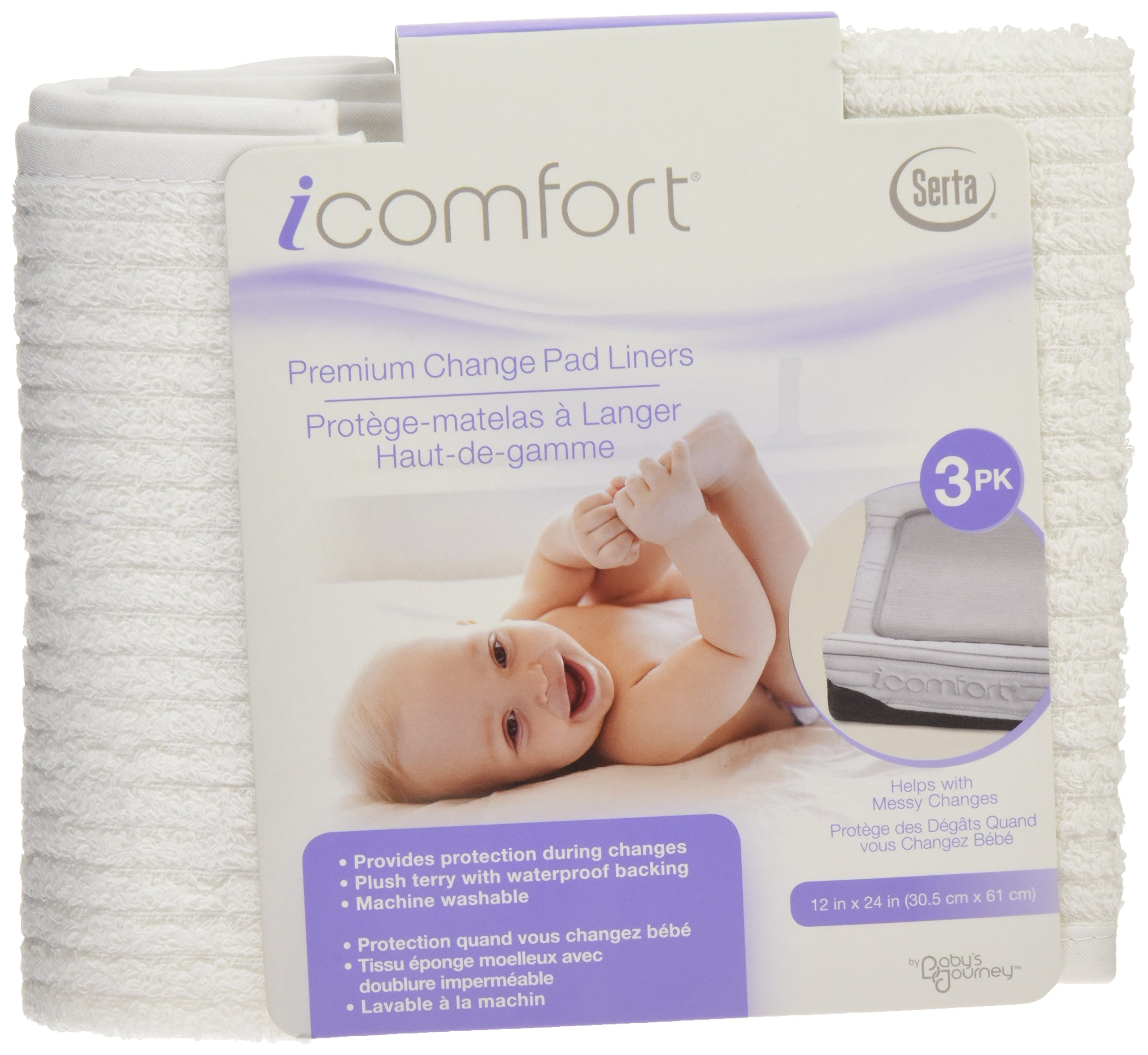 Serta iComfort Premium Change Liners, White - 3 Count