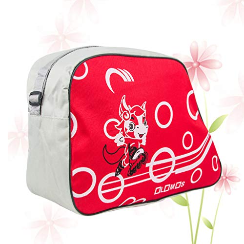BESPORTBLE 1pc Skate Bag Portable Fashionable Adjustable Shoulder Strap Roller Skate Inline Skate Ice Skating Shoes Storage Bag Organizer Red