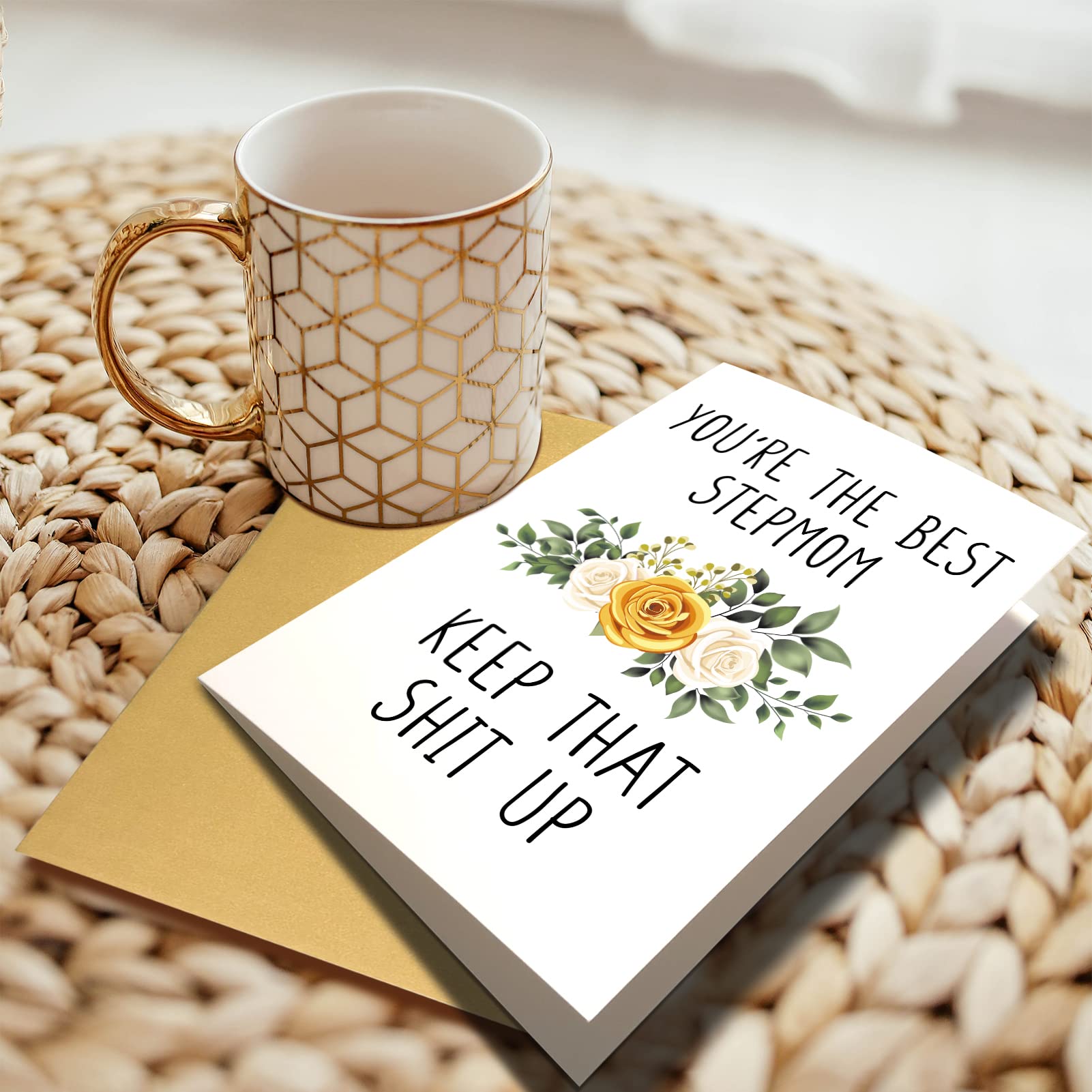Funny Stepmom Greeting Card Gift, Mother's Day Card for Stepmom, Stepmom Birthday Card, Best Stepmom Card