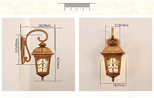 Praee Wall Light Lamp European Outdoor Waterproof Aisle Garden Home Balcony Villa Gate Courtyard Corridor Lights Prevent Rust Lighting Fixture for Ggate Staircase