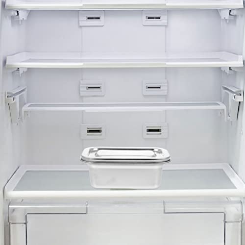 Hemoton Reusable Ice Cream Storage Containers with Lids Stainless Steel Food Keeper Freezer Box Insulated Ice Cream Tub for Refrigerator Home Made Ice Cream